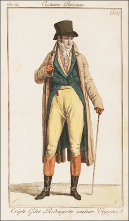 French Gentleman's Day Wear, November 1803 - CandiceHern.com